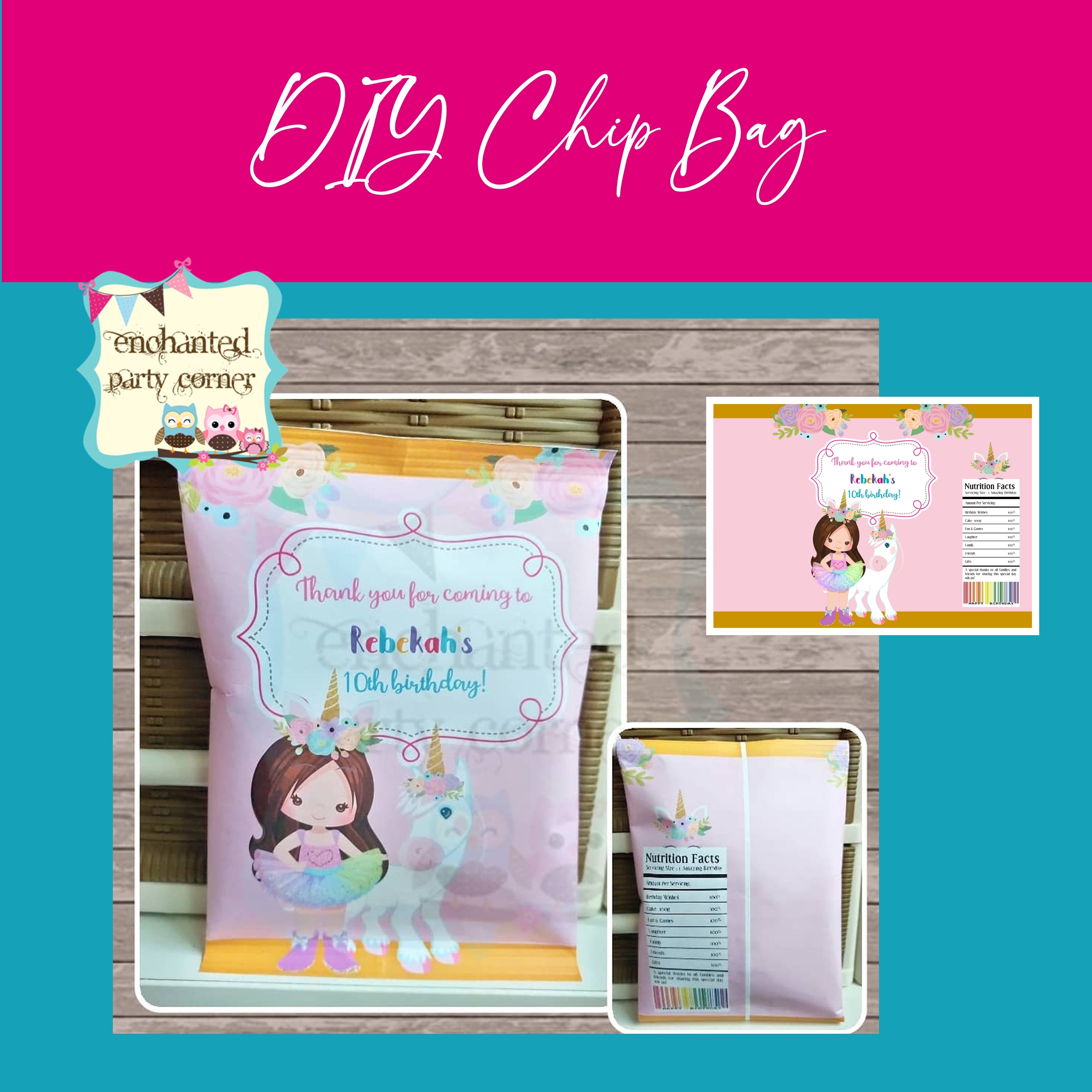 Customised Chip Bag – enchantedpartycorner